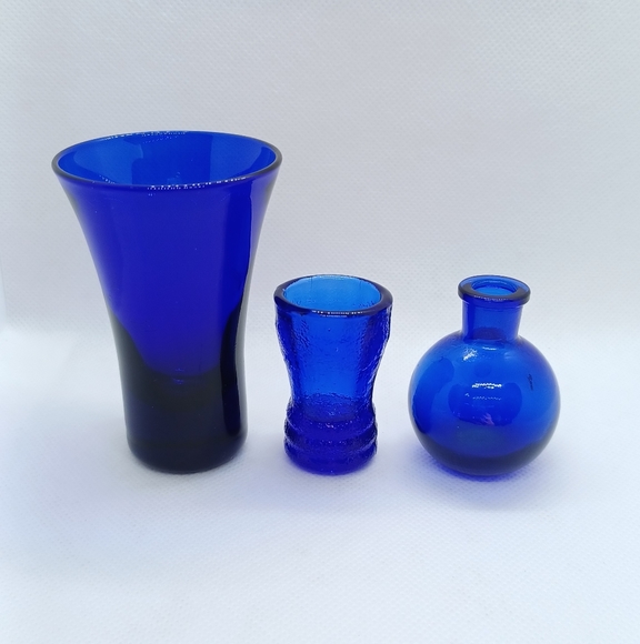 Vintage | Accents | Vintage Midcentury Cobalt Blue Shot Glass Mini ...